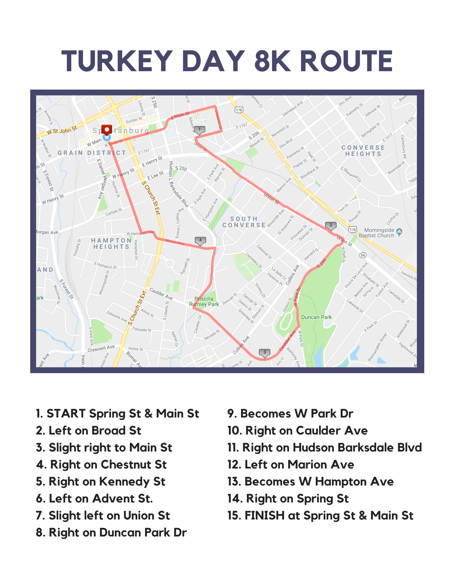 Spartanburg County Turkey Day 8K | PAL