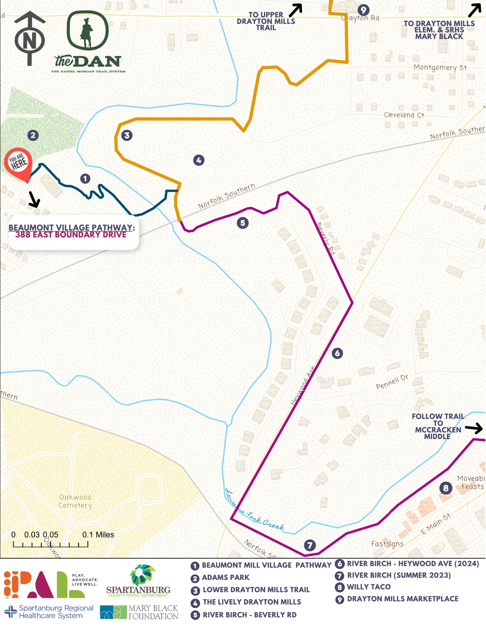 Trail Segments | PAL Spartanburg